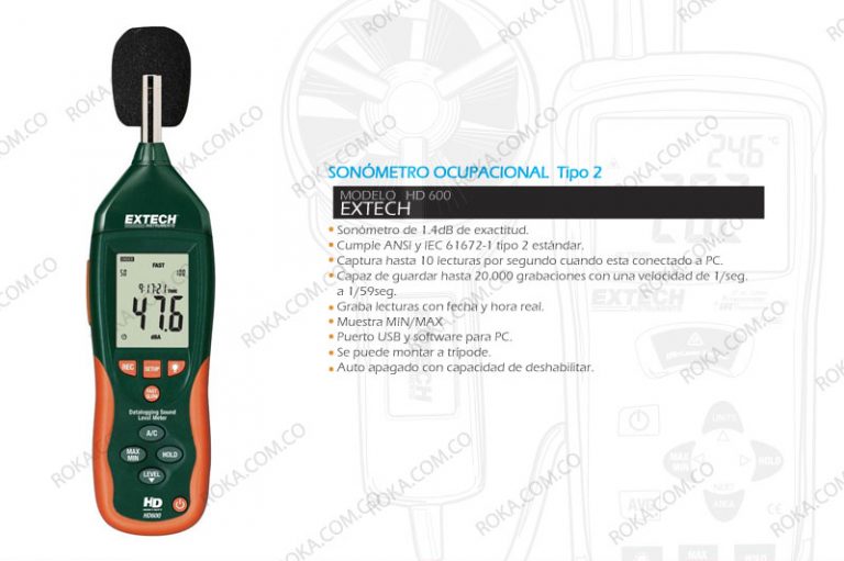Sonómetros – Venta de equipos de medicion y seguridad industrial roka s.a.s